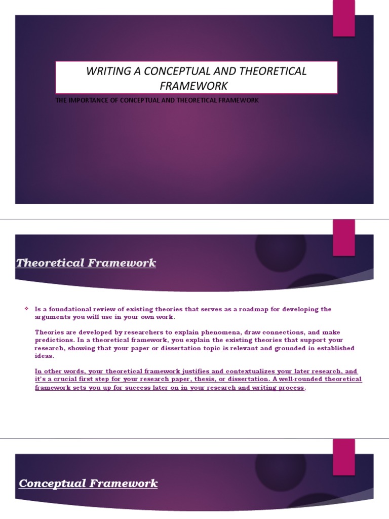 Writing A Conceptual and Theoretical Framework | PDF