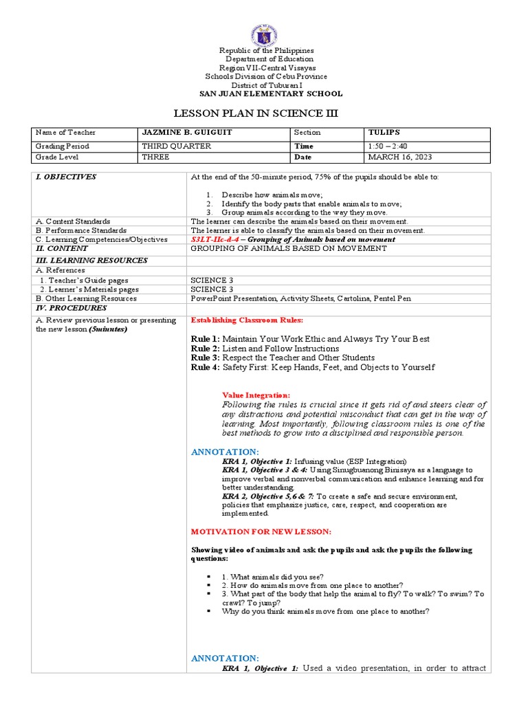Quarter 3 Class Observation Download Free Pdf Learning Teachers