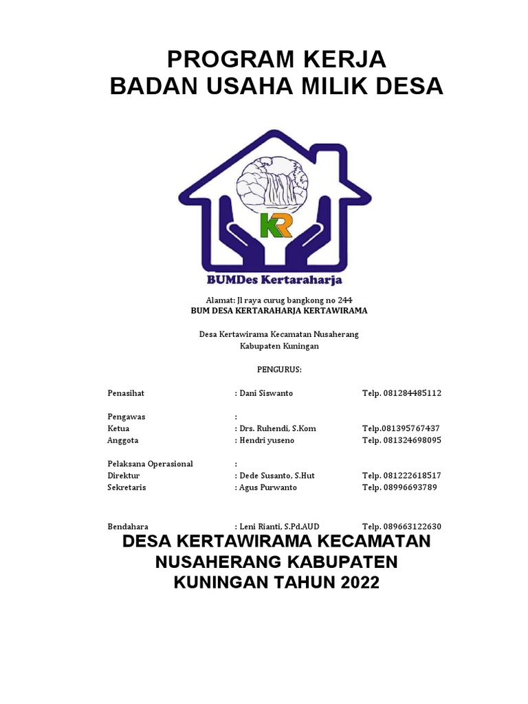 Program Kerja BUM Desa | PDF
