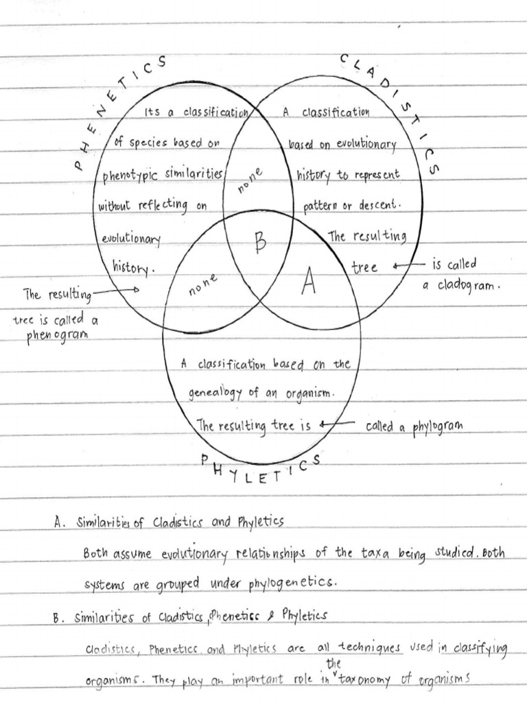 Phenetics Vs Cladistics Vs Phyletics | PDF