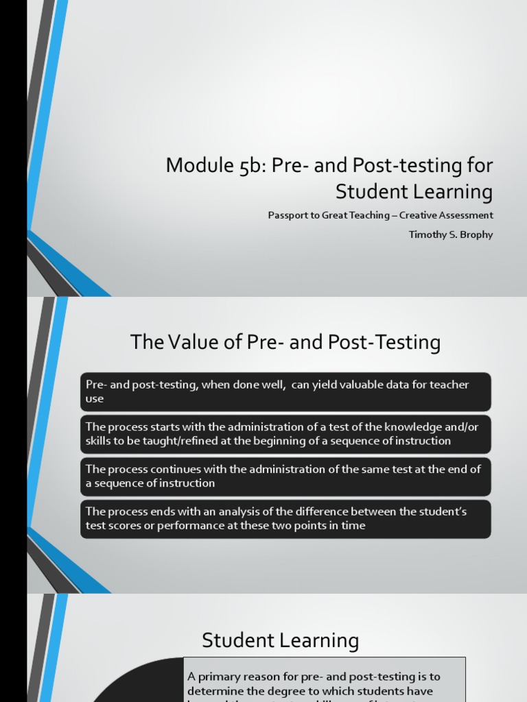 Module 5b - Pre and Post Testing - PowerPoint | PDF | Student's T Test ...