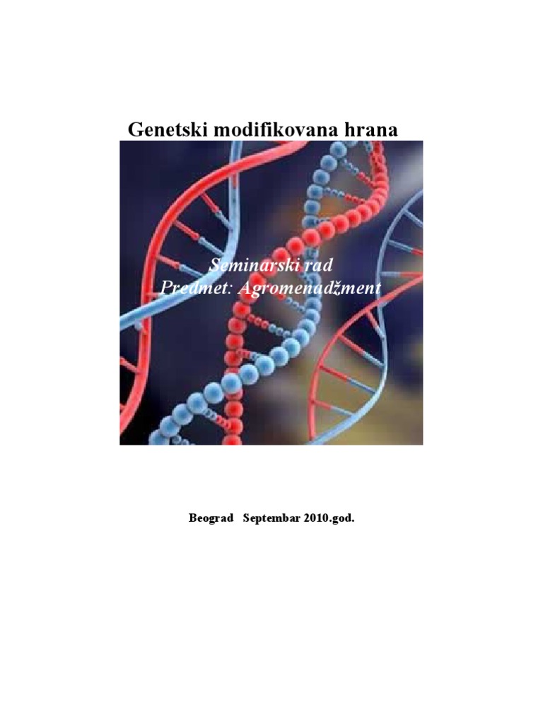 Genetski Modifikovana hrana