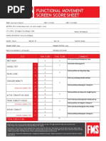 FMS Scoring Sheet | PDF