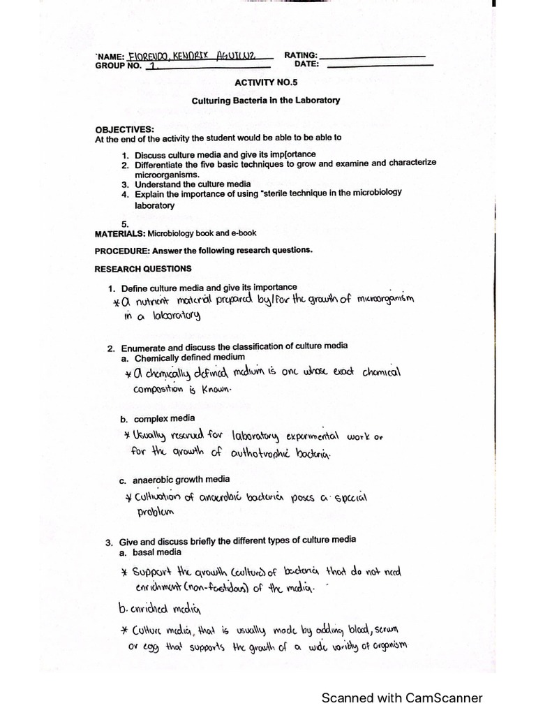 Microbiology Lab - Activity 5 PDF | PDF