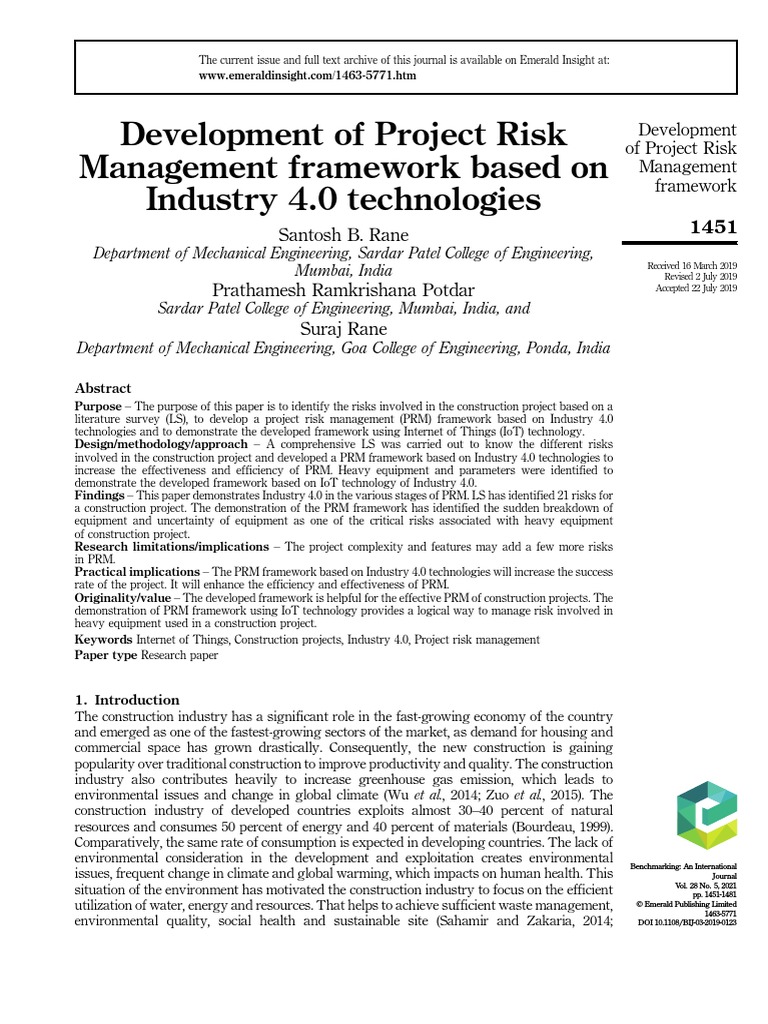 Development of Project Risk Ma PDF | PDF | Risk | Risk Management