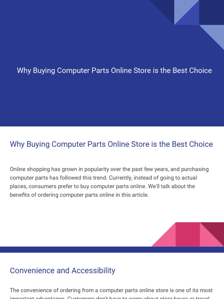 Why Buying Computer Parts Online Store Is The Best Choice | PDF ...