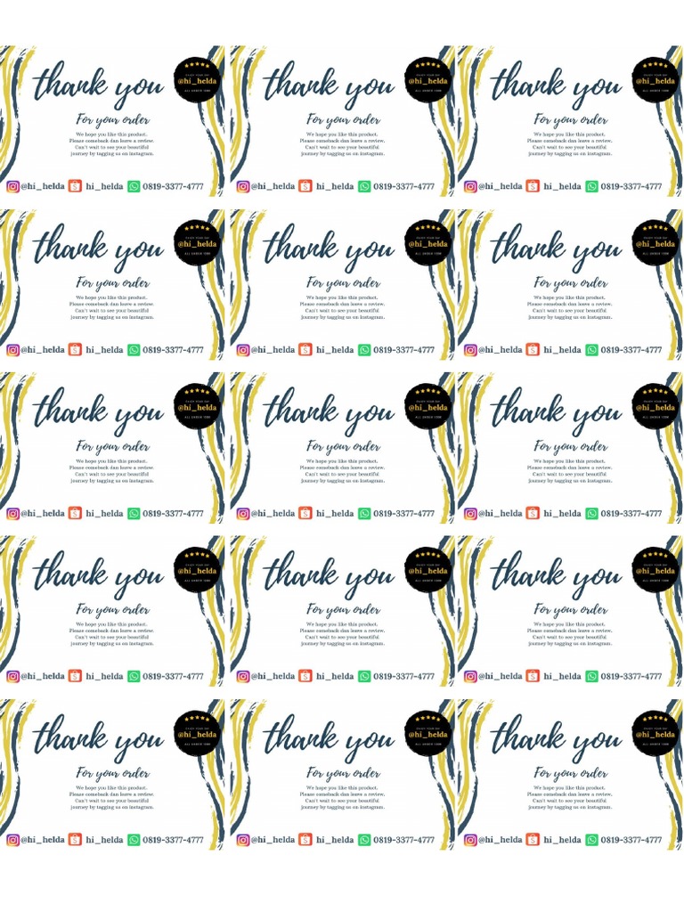 Desain Thank Card | PDF