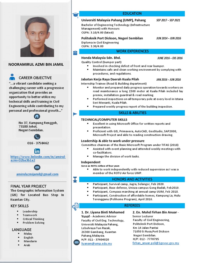 Resume - Nooramirul Azmi PDF | PDF