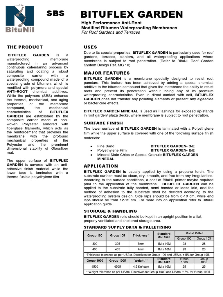 Anti-Root SBS Modified Bitumen Waterproofing Membranes for Roof Gardens ...