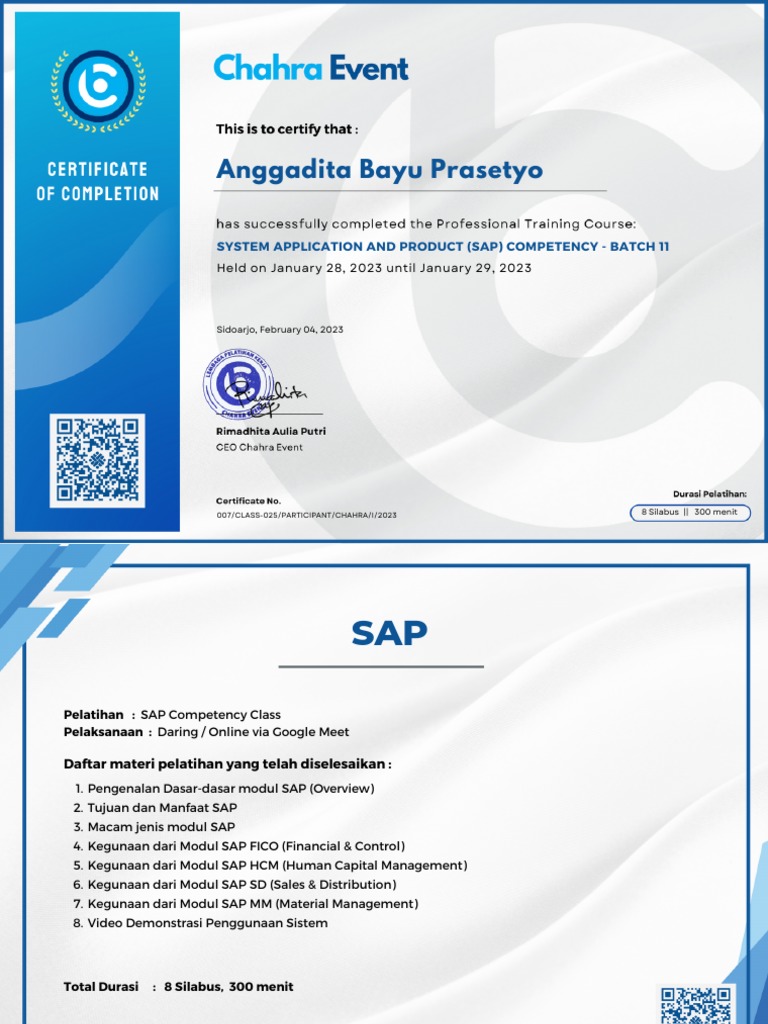 Pelatihan Modul SAP Batch 11 | PDF | Komputer | Teknologi & Rekayasa