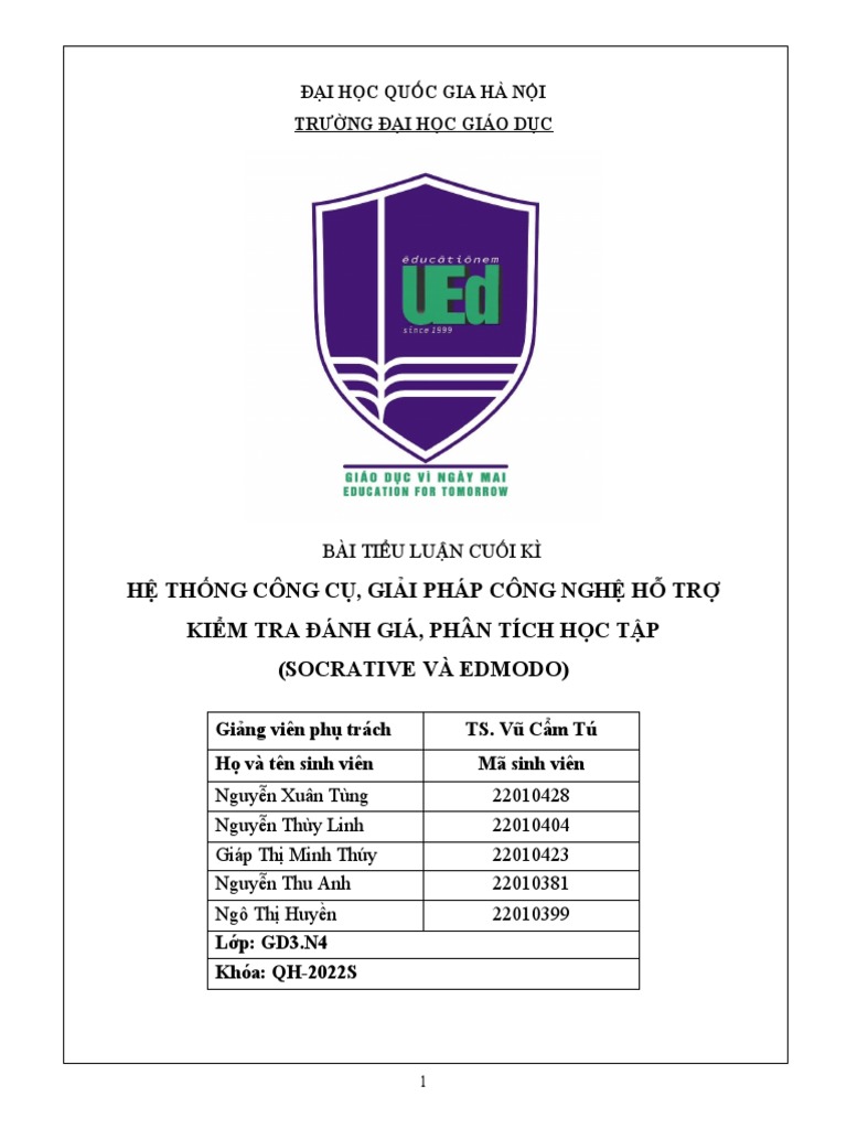 Tieuluancuoihocphan | PDF
