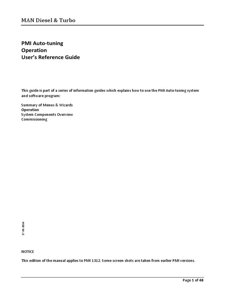 Guide to Using MAN Diesel & Turbo's PMI Auto-Tuning System for ...