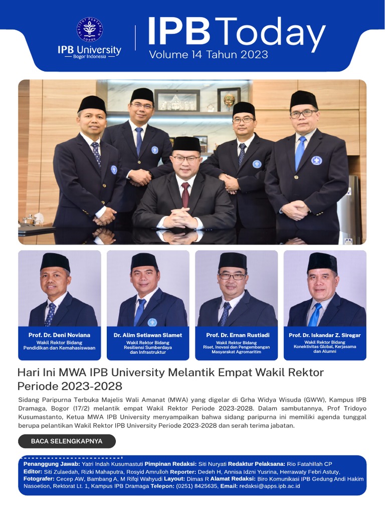 IPB Today Volume 14 Tahun 2023 Mengumumkan Pelantikan Pejabat Baru dan ...