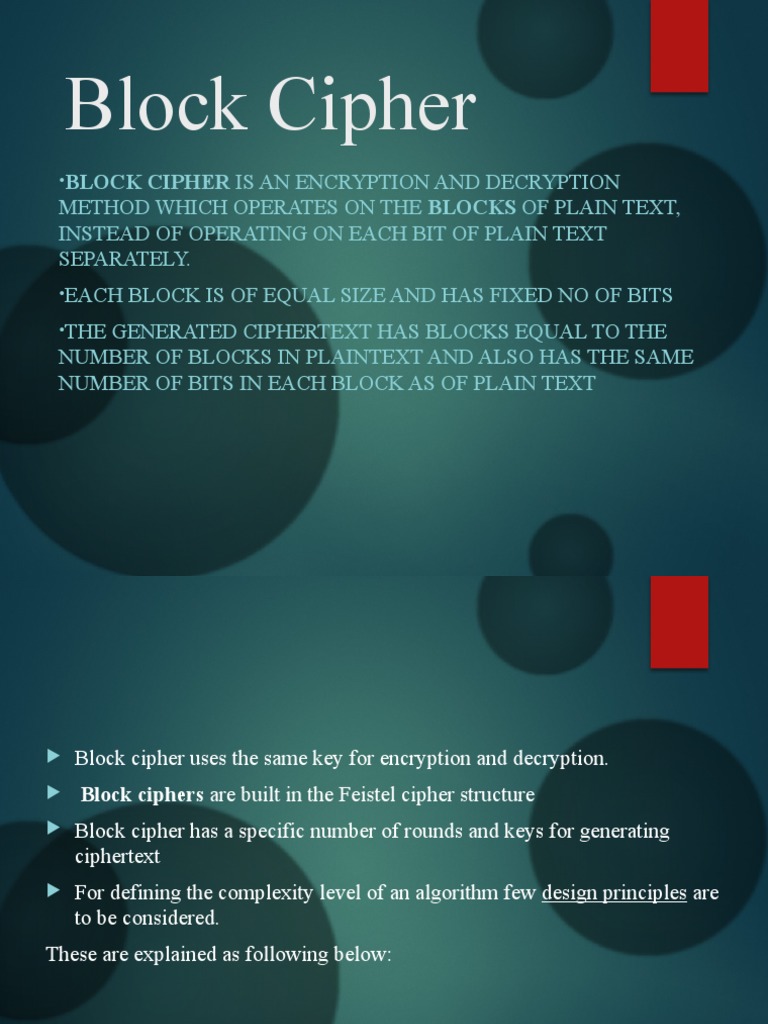Block Cipher | PDF | Cipher | Cryptography Block Cipher | PDF | Cipher | Cryptography