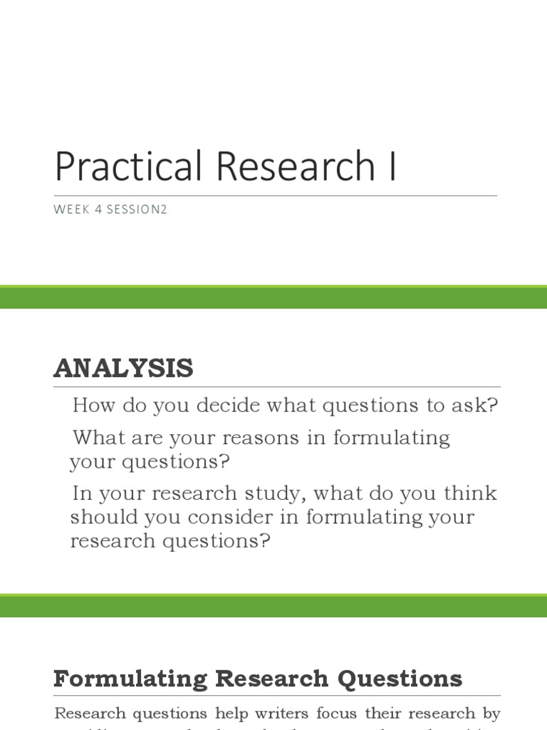 Lesson7 Formulating Research Questions Download Free Pdf Question
