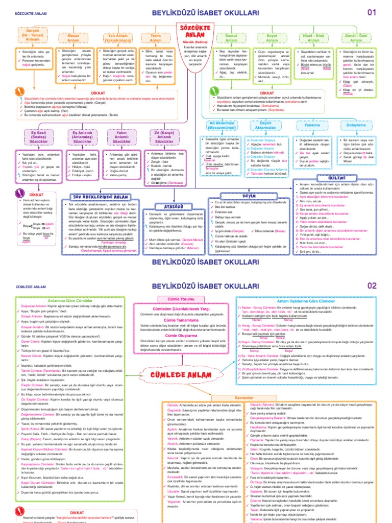 Dil bilgisi Kavram Haritası.pdf | PDF