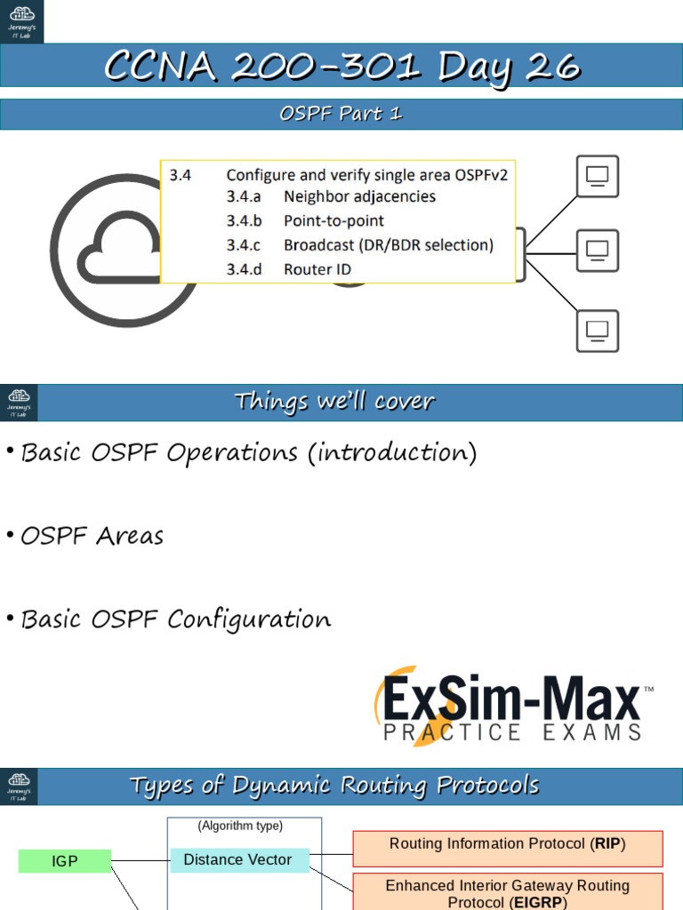 Day 26 Slides - OSPF (Part 1) PDF | PDF | Routing | Network Protocols