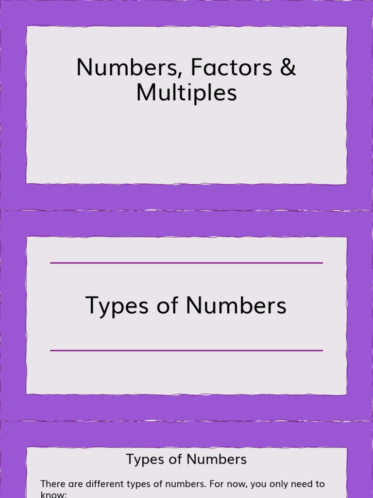 Types of Numbers Explained | PDF | Prime Number | Multiplication