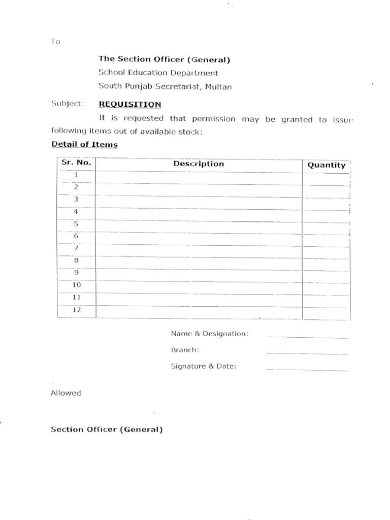 Requisition PDF | PDF