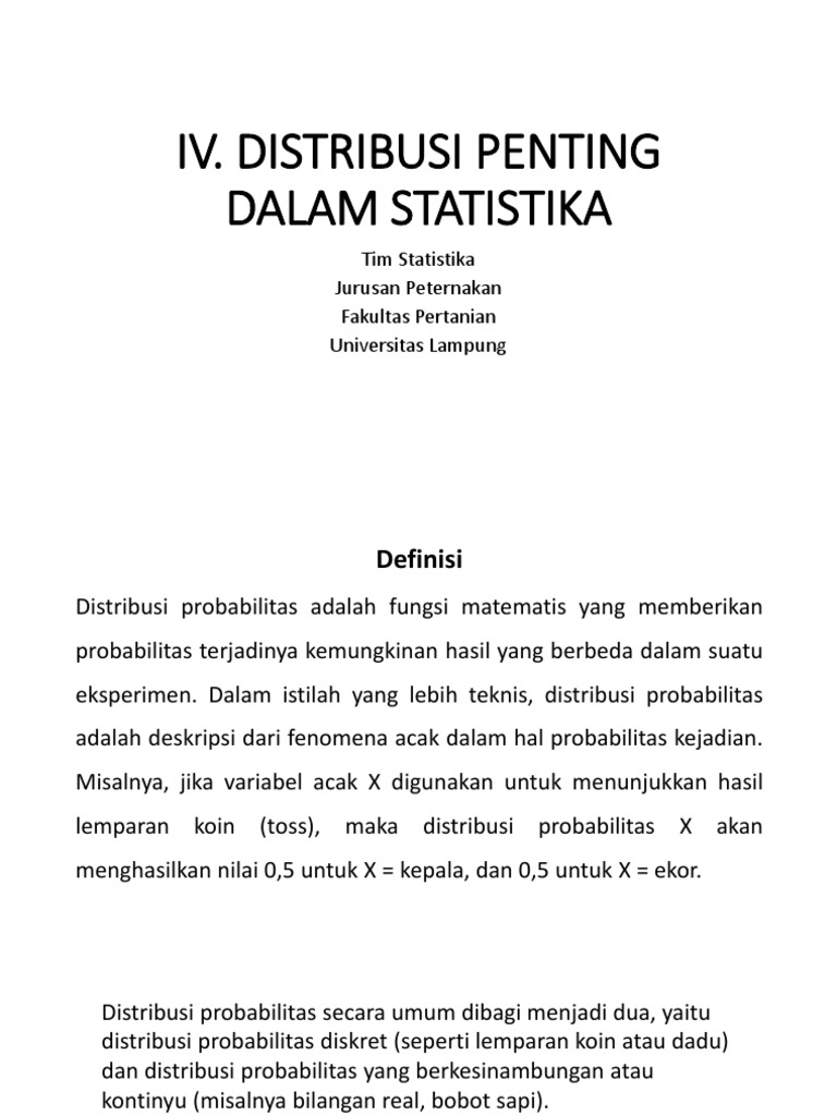 4.distribusi Yang Penting PDF | PDF