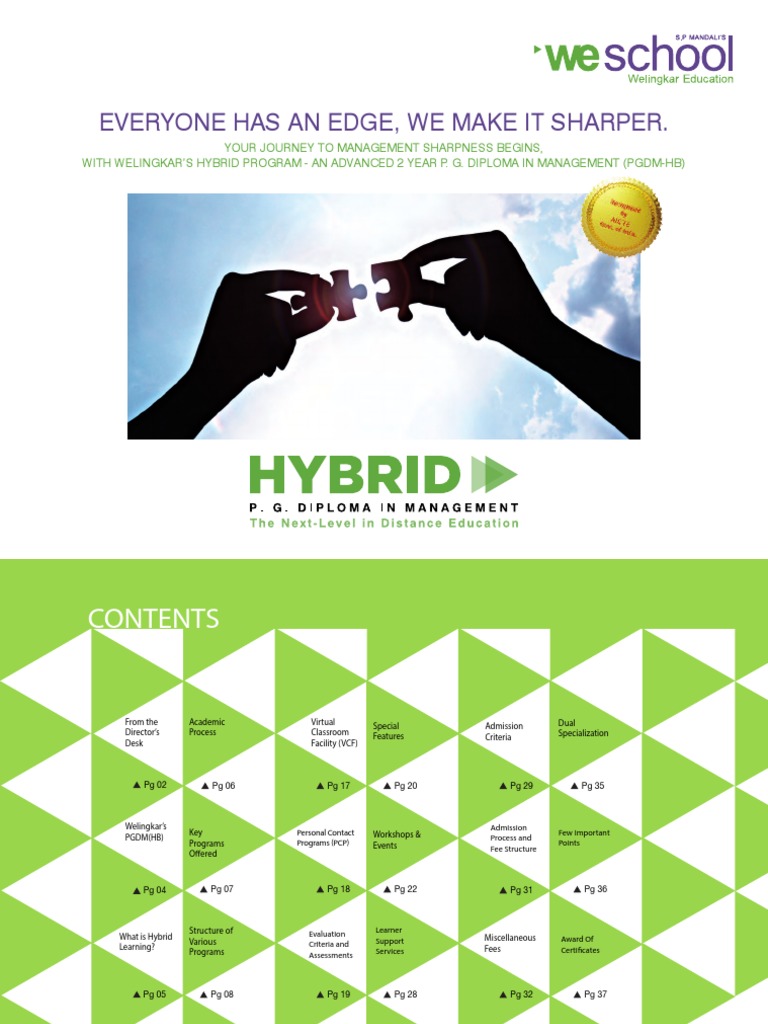 Welingkar HB-PGDM Brochure | PDF | Educational Technology | Supply Chain Management