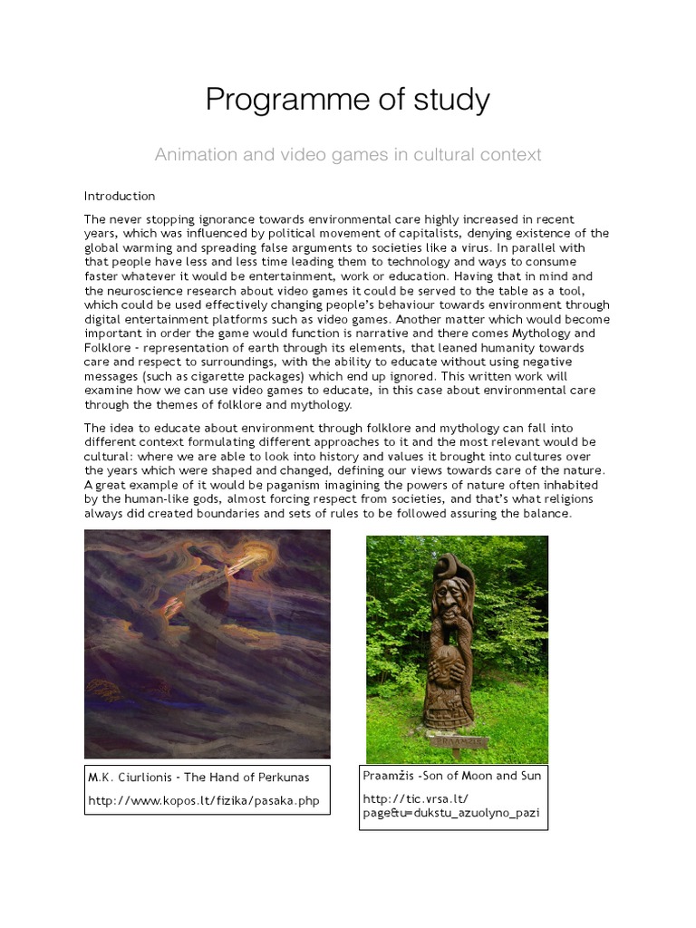 Programme of Study | Download Free PDF | Video Games | Folklore
