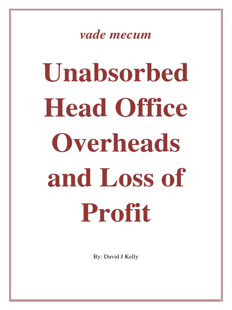 $ .0 Unabsorbed Head Office Very Important Article | PDF | Income ...