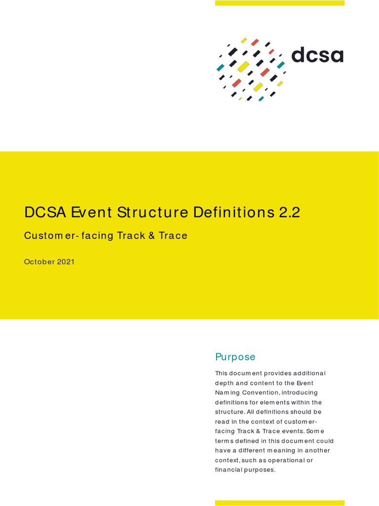 DCSA Event Structure Definition 2.2 | PDF | Containerization | Cargo