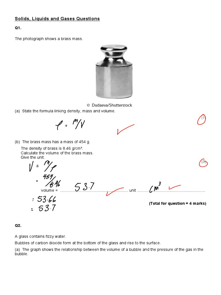Unit 5 Physics Igcse | PDF | Gases | Pressure