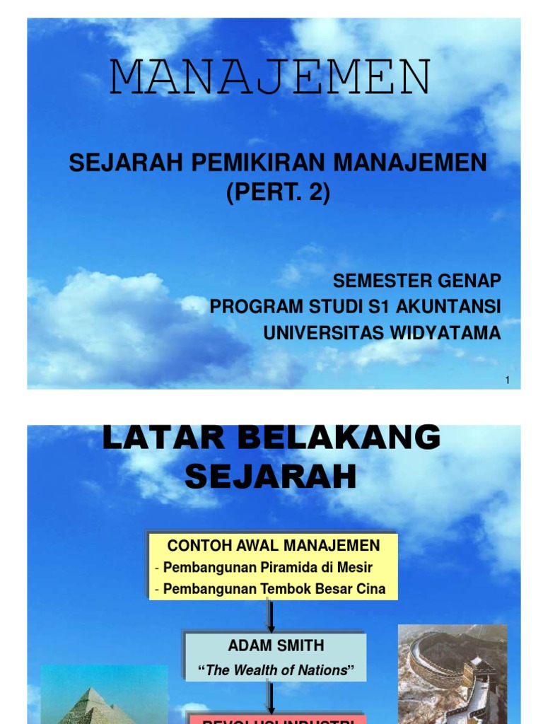 Pert.2 (SEJARAH PEMIKIRAN MANAJEMEN) ) PDF | PDF | Komputer