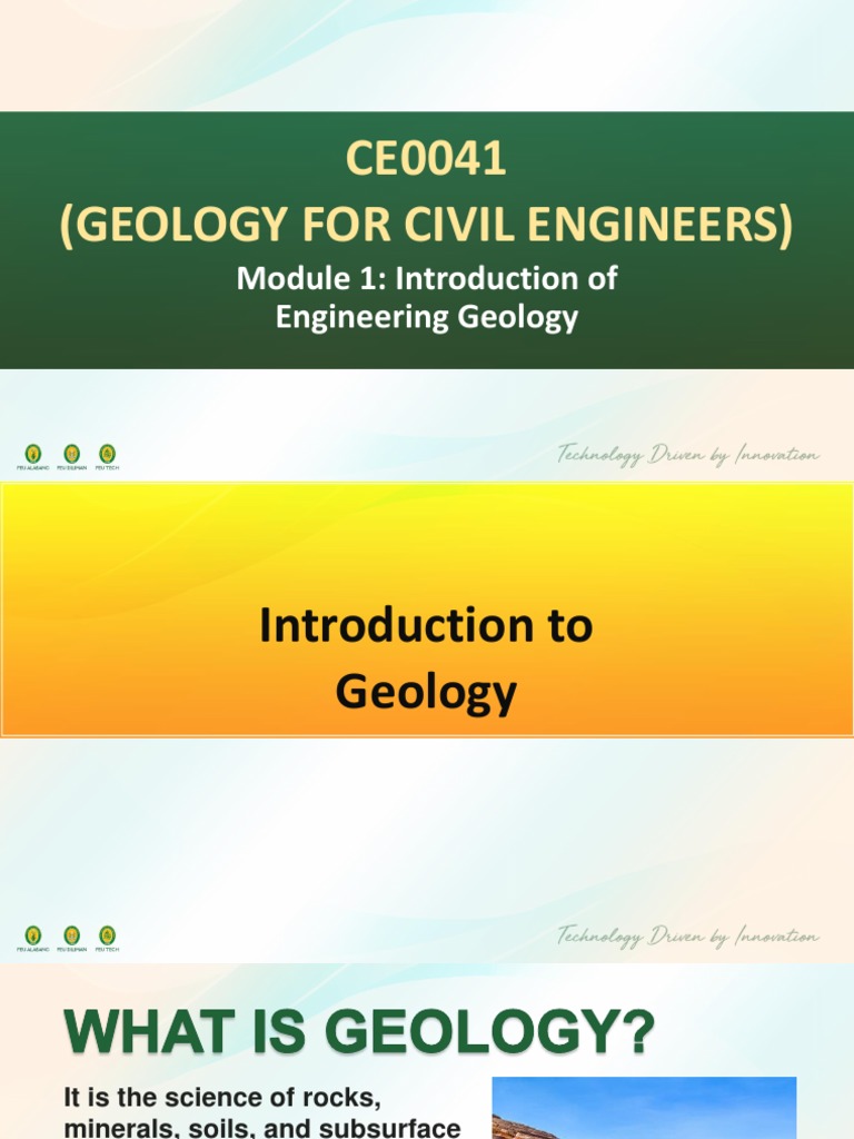 MPDF1 - Introduction To Engineering Geology | PDF | Earth Sciences ...