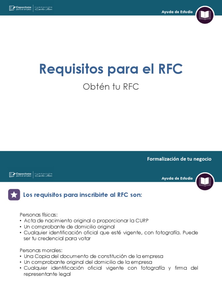 Requisitos para Obtener el RFC | PDF | Derecho