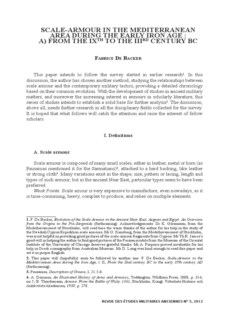 Evolution of Scale Armor in Antiquity | PDF | Achaemenid Empire | Armour