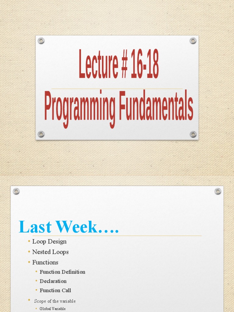 Programming Lectures Array Download Free Pdf Object Oriented Programming Computer Programming 5433