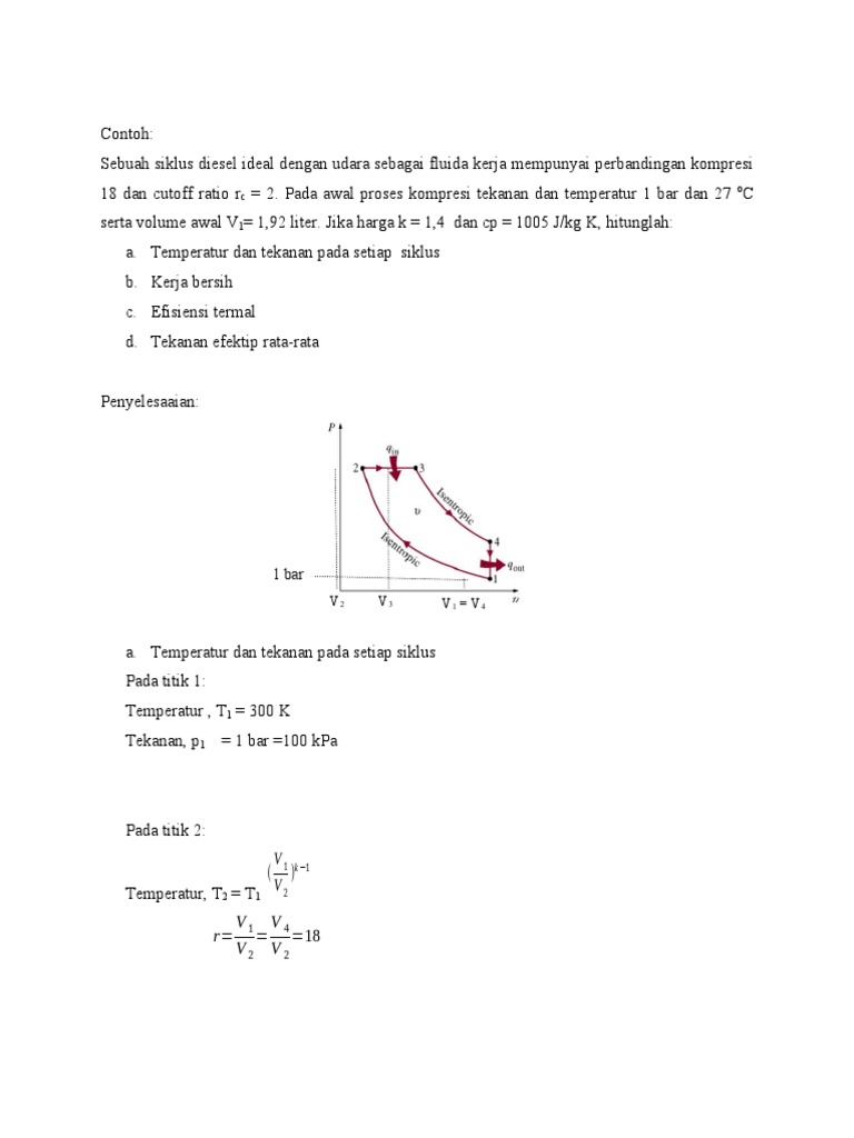 Contoh Soal Siklus Diesel dan Otto | PDF