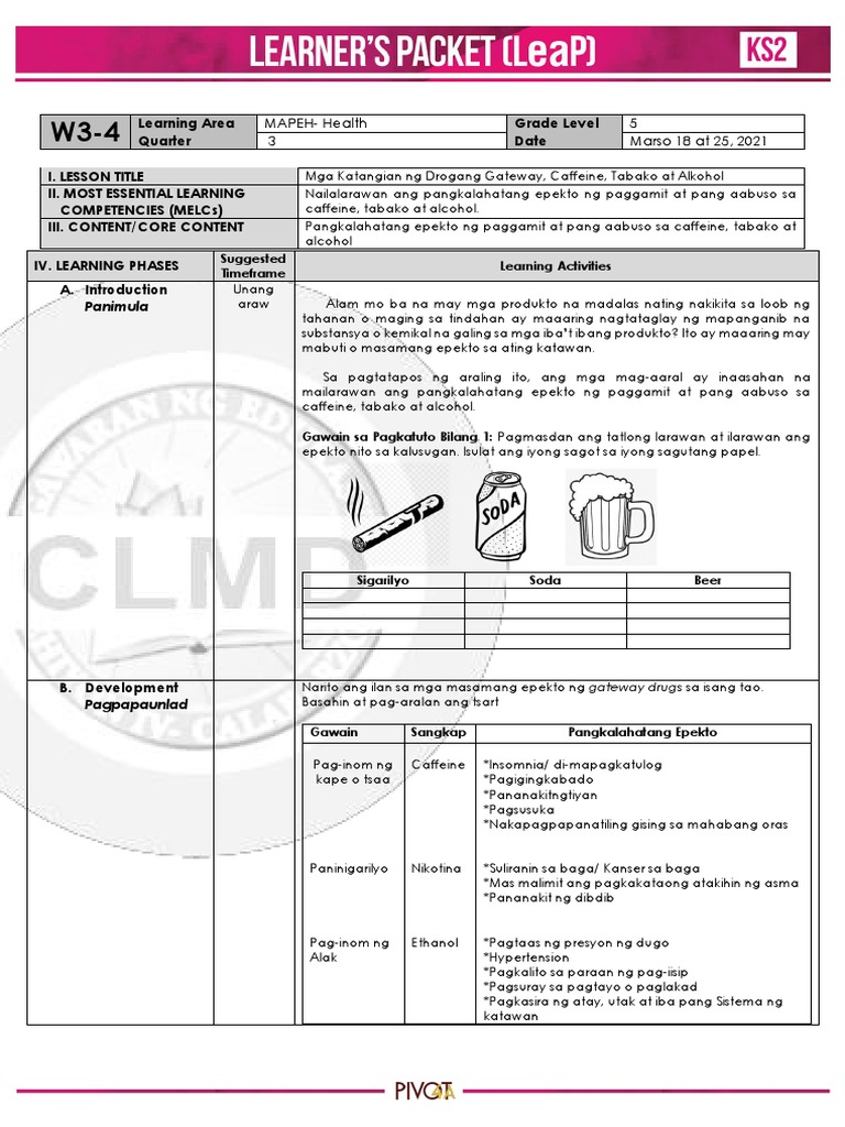 Leap Health5 Q3 Melc23 W3-4 | PDF