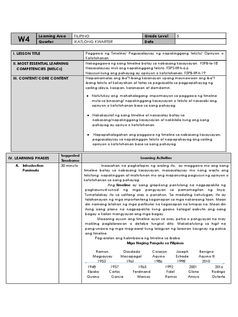 KS2 G5LeaP Q3 WK4 Filipino | PDF
