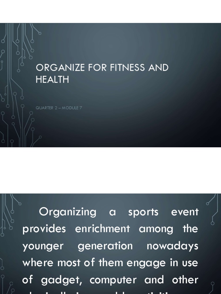 Organize For Fitness and Health: Quarter 2 - Module 7 | PDF | Sports ...