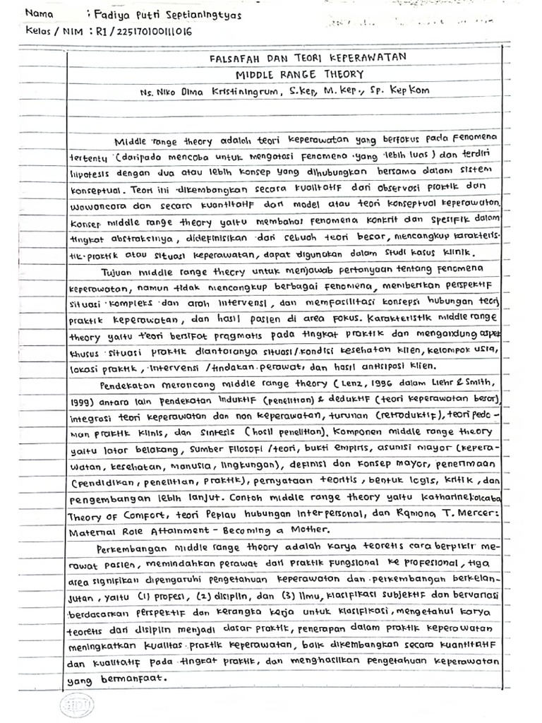 Middle Range Theory | PDF