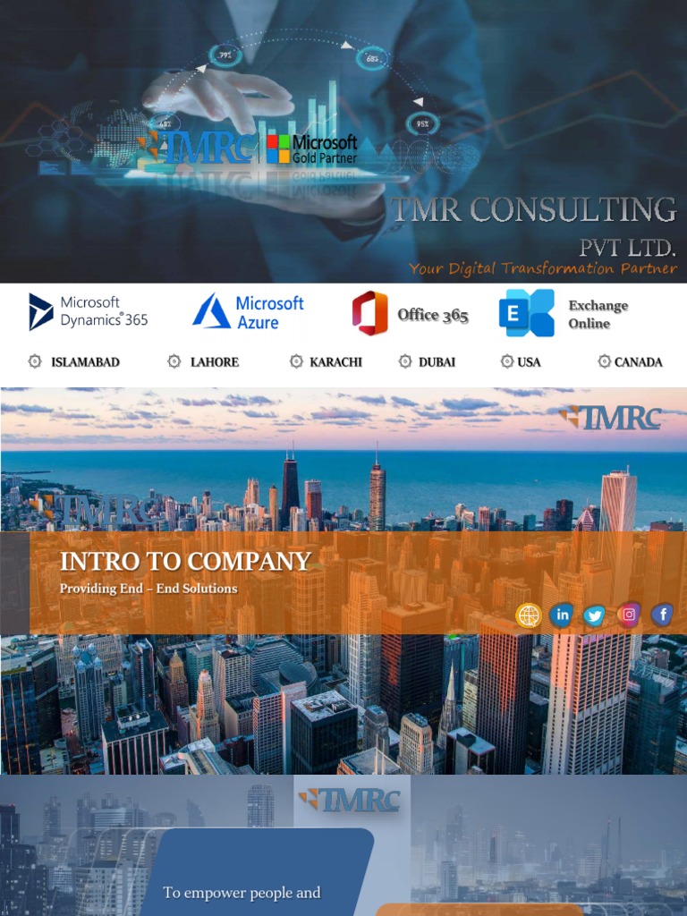TMR Consulting - Profile | PDF | Technology & Engineering TMR Consulting - Profile | PDF | Technology & Engineering