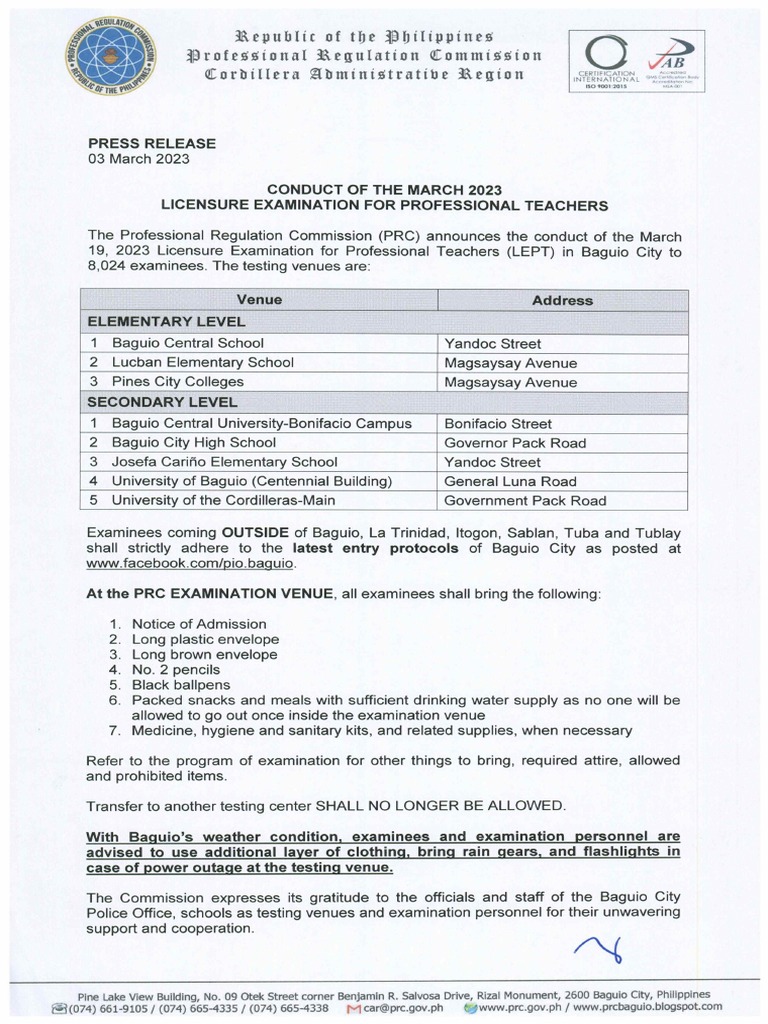 Professional Teacher - Secondary (Filipino) - Baguio - 3-2023 | PDF ...