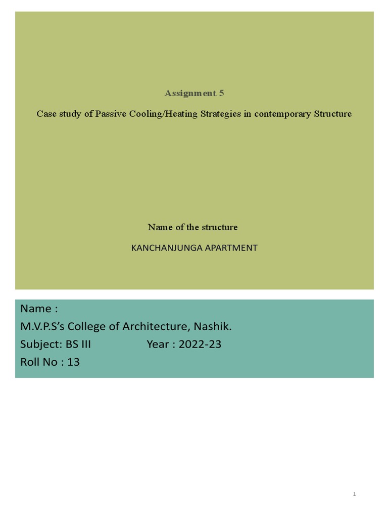 Kanchanjunga Apartments: Passive Design Insights | PDF | Building ...