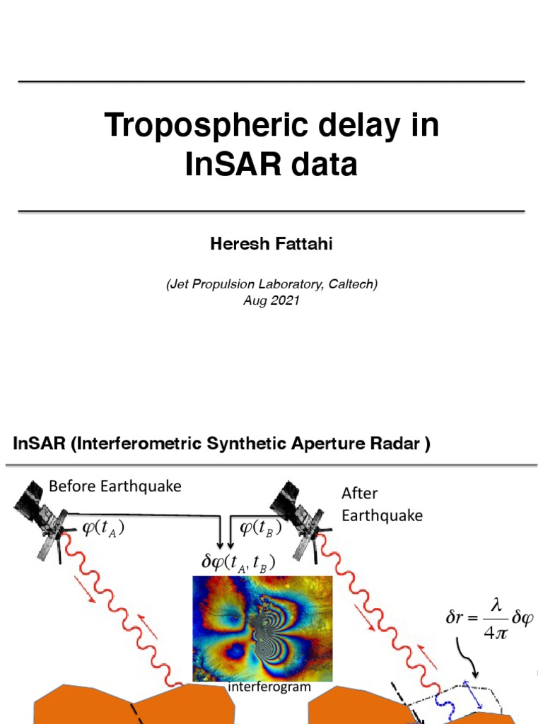 Tropospheric Delay Correction in InSAR | PDF | Earth Sciences | Physical Sciences