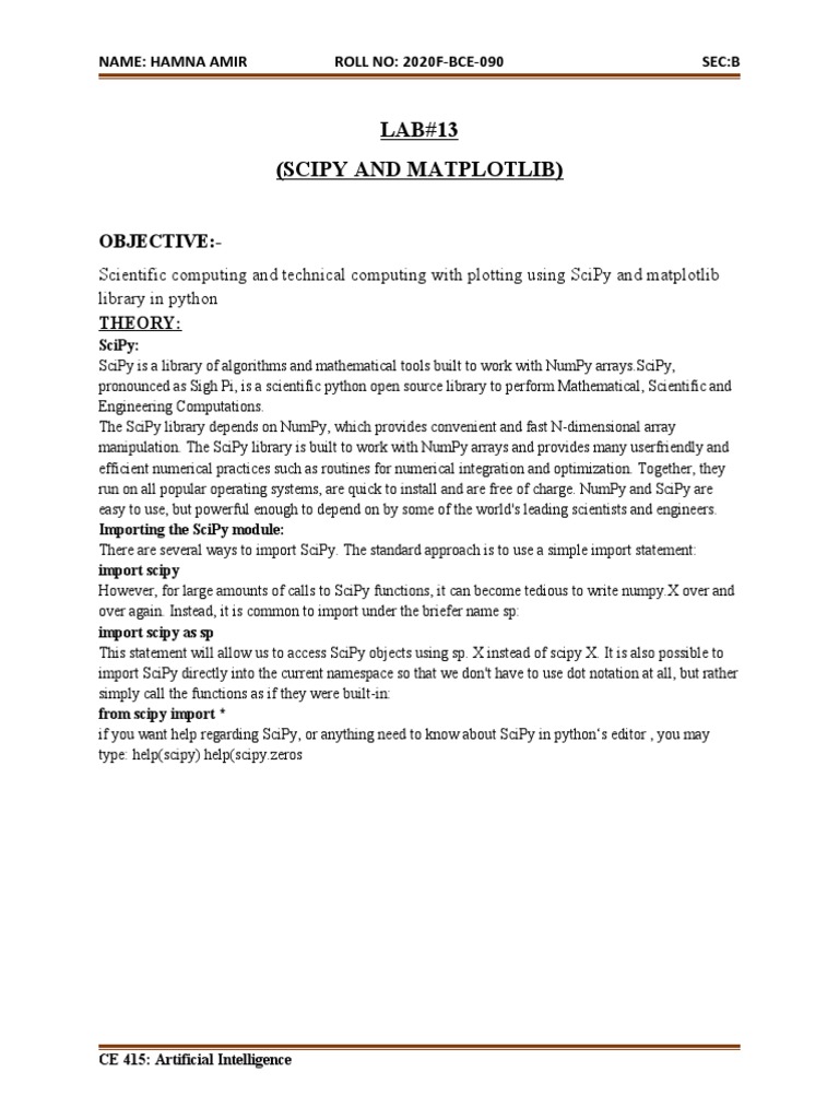 Ai Lab13 | PDF | Computational Science | Computer Programming