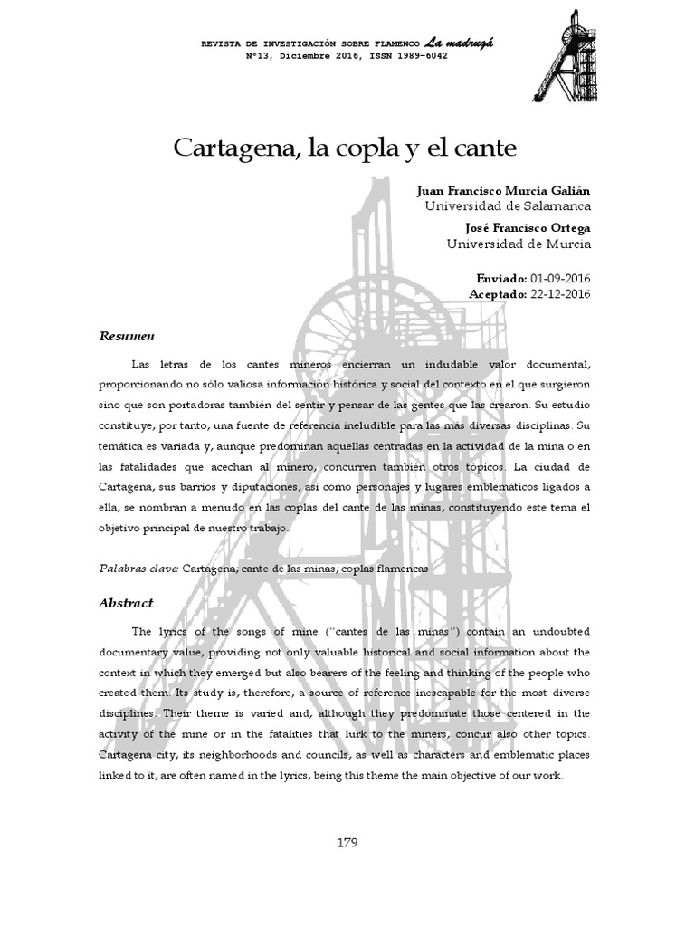 Cartagena La Copla y El Cante | PDF