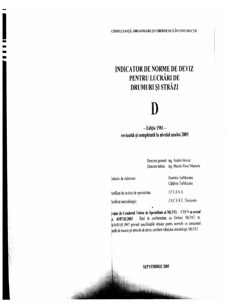 Indicator Norme de Deviz Drumuri D PDF | PDF