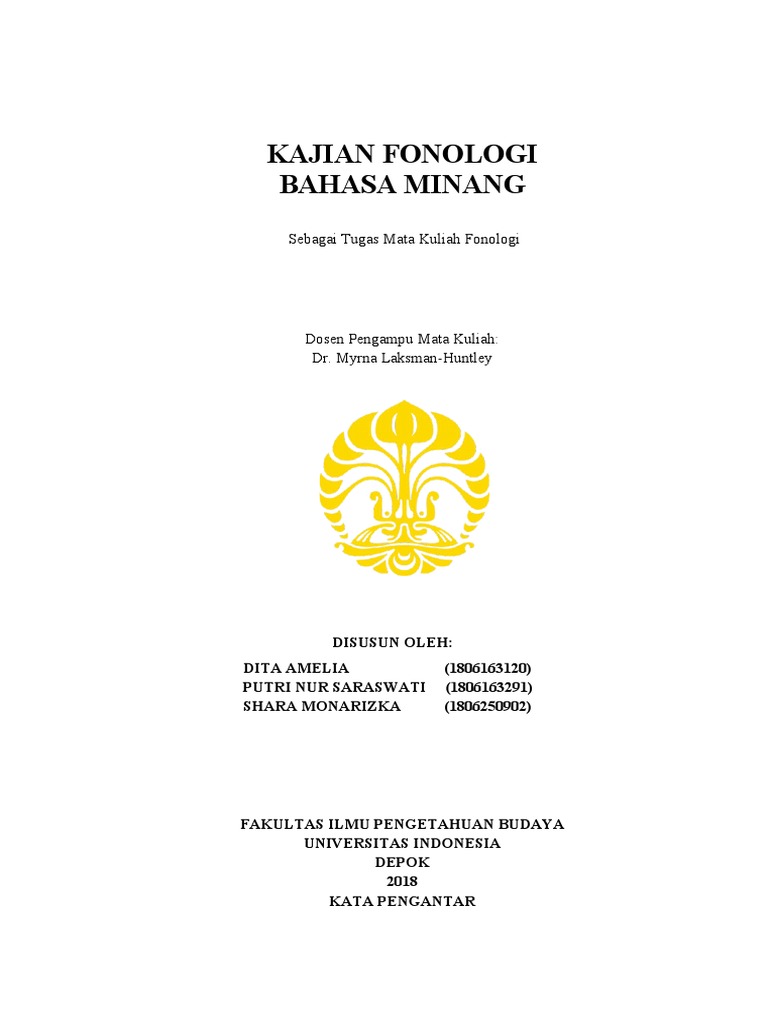 Makalah Fonologi Siap Print | PDF | Ilmu Sosial | Seni & Disiplin Bahasa