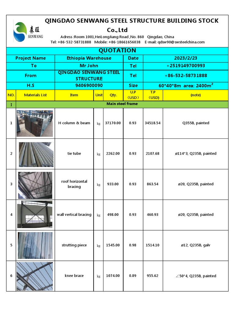 Ethiopia Warehouse | PDF | Building Engineering | Structural Engineering