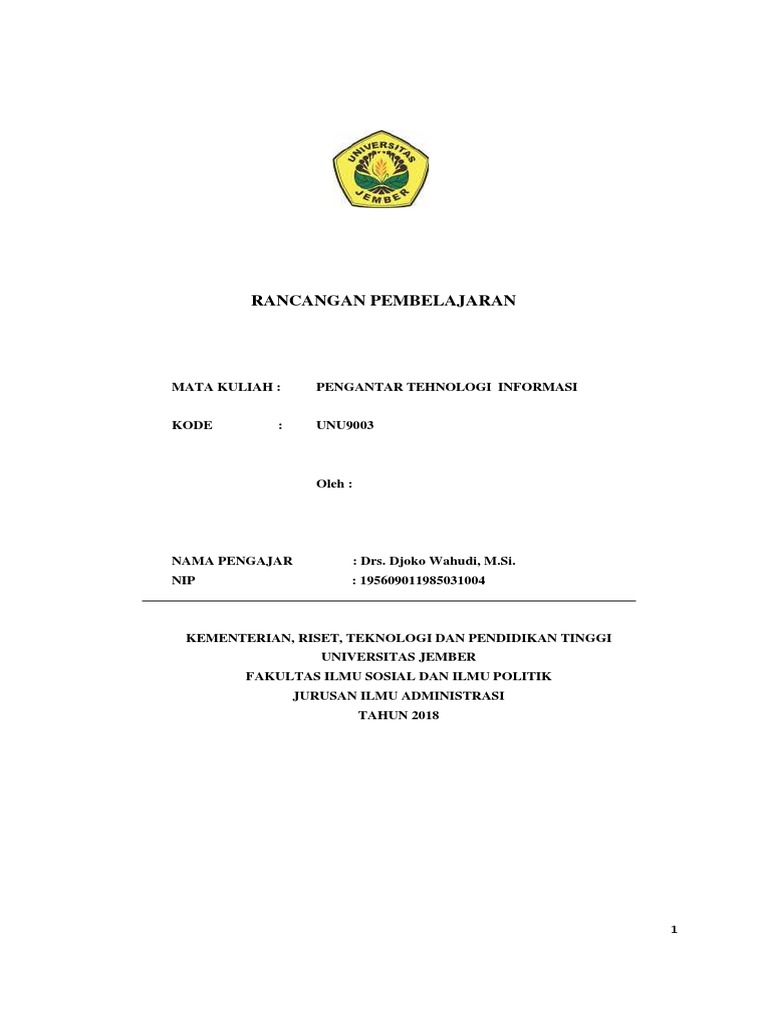 RPS PTI Saja PDF PDF | PDF