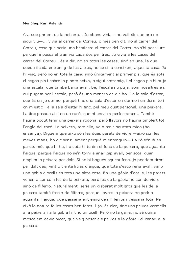 Monòleg Absurd | PDF